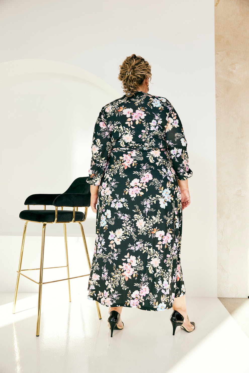 Rachel Wrap Dress in Floral Print – Mónica The Label